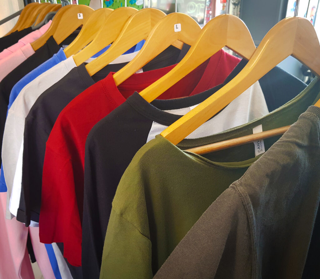 Customised T-shirts Bristol - In Store Samples to Choose From - TEEPIG